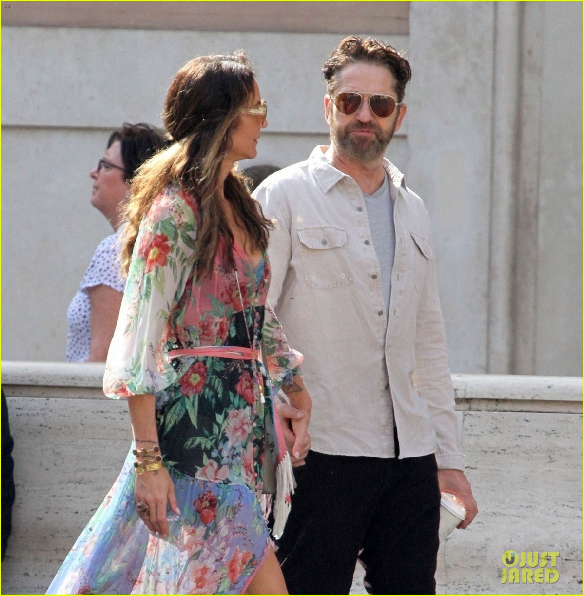 Gerard Butler & Girlfriend Morgan Brown Seen At Mass Service During ...