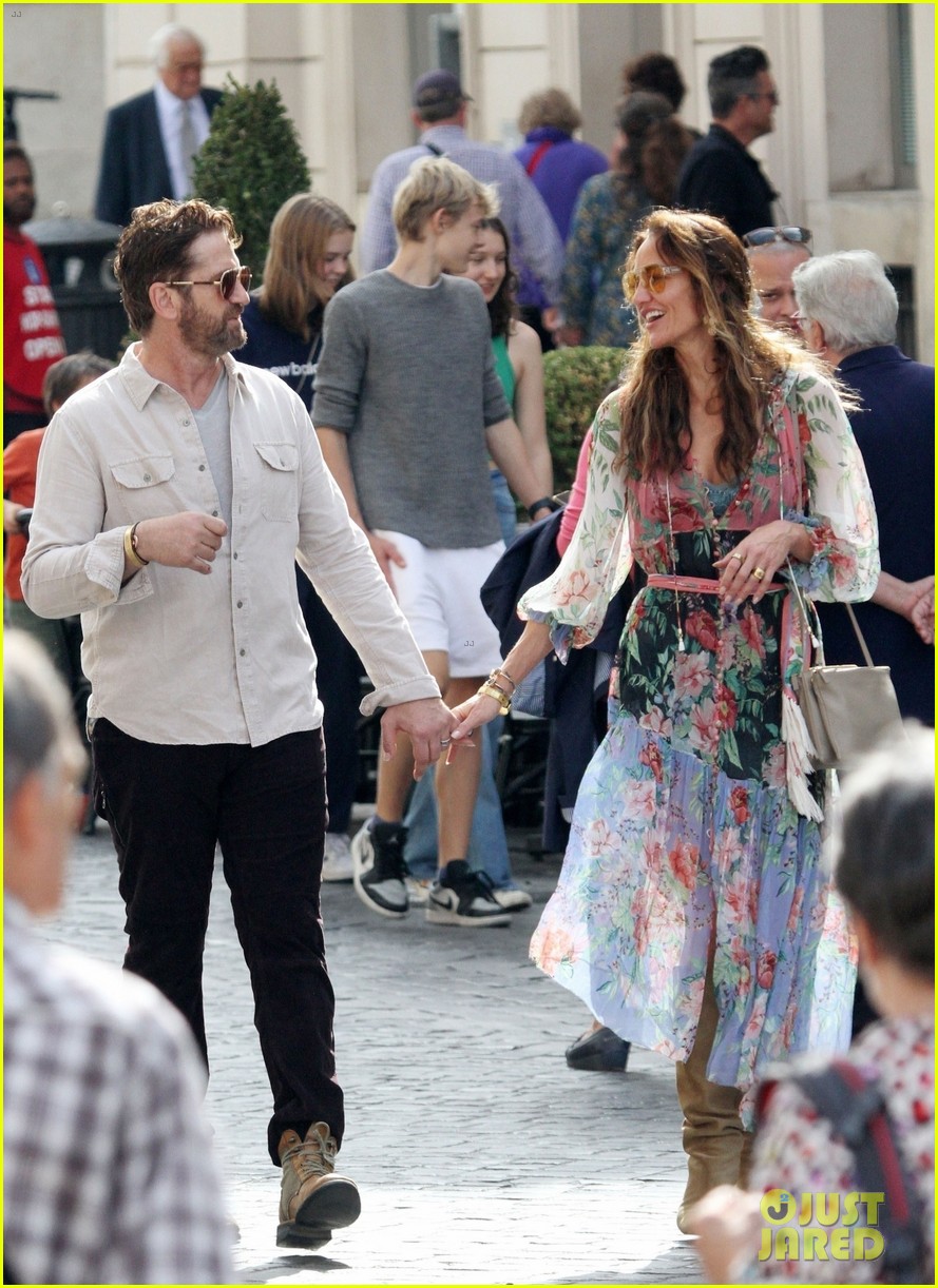 Gerard Butler & Girlfriend Morgan Brown Seen At Mass Service During ...
