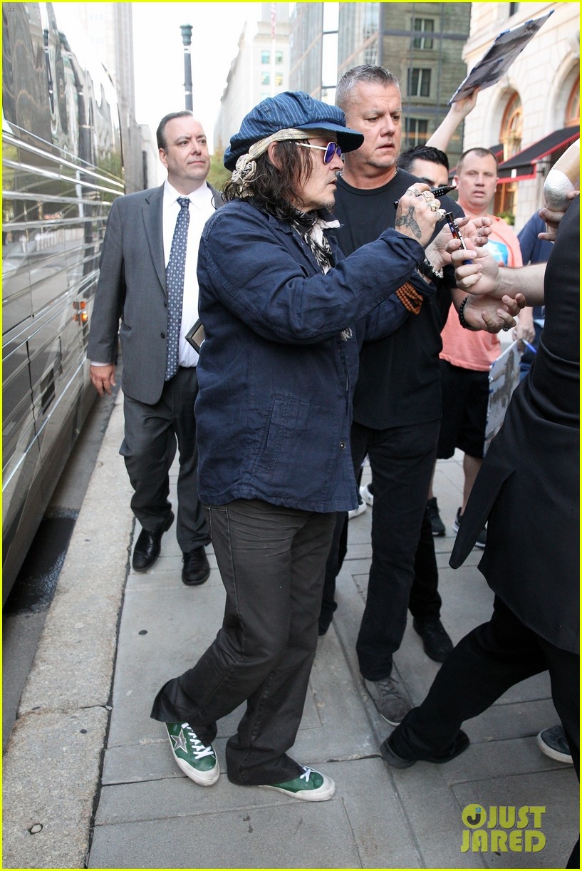 Johnny Depp is Greeted by Fans While Stepping Out in Boston: Photo ...