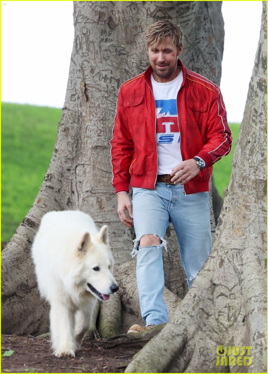 Photo: ryan gosling stephanie hsu dogs tangle fall guy set 87 | Photo ...