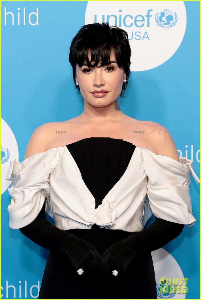 Demi Lovato Slays in Black & White Ahead of UNICEF Gala 2022 ...