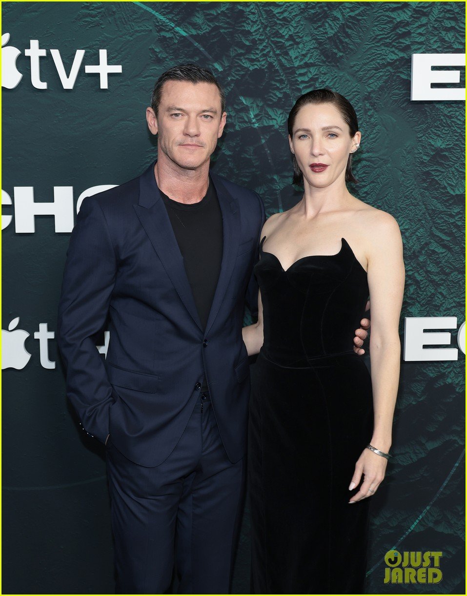 Luke Evans Fixes Michiel Huisman's Shirt at 'Echo 3' Series Premiere ...