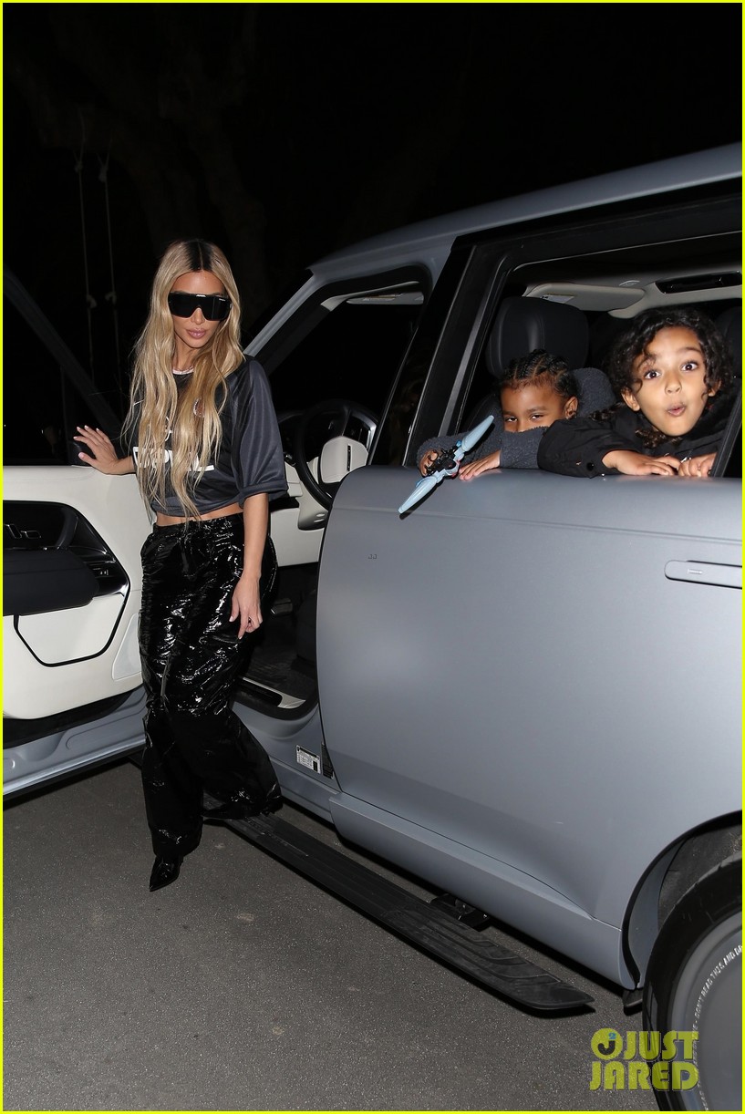 Kim Kardashian Takes Her Three Youngest Kids to Dinner in Calabasas ...