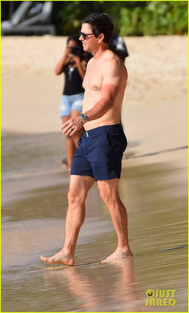 Mark Wahlberg & Wife Rhea Hit the Beach on Vacation in Barbados: Photo ...