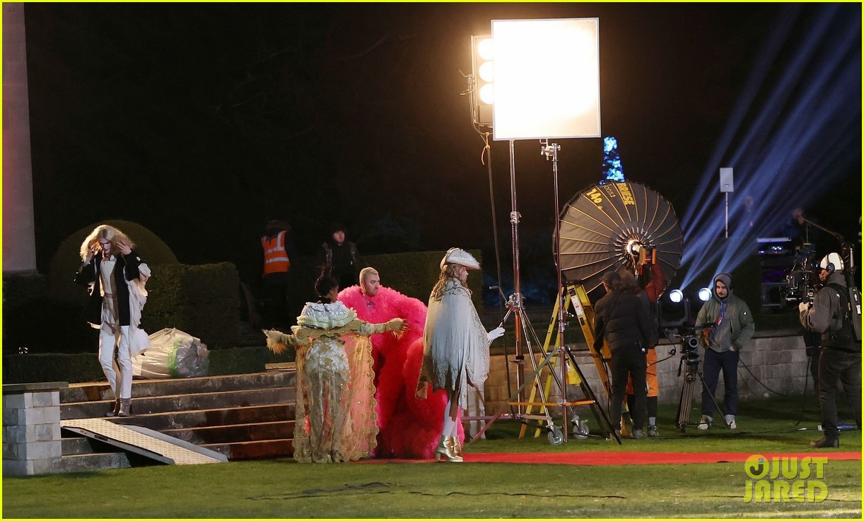 Sam Smith Dons Stunning Pink Dress While Filming New Music Video ...