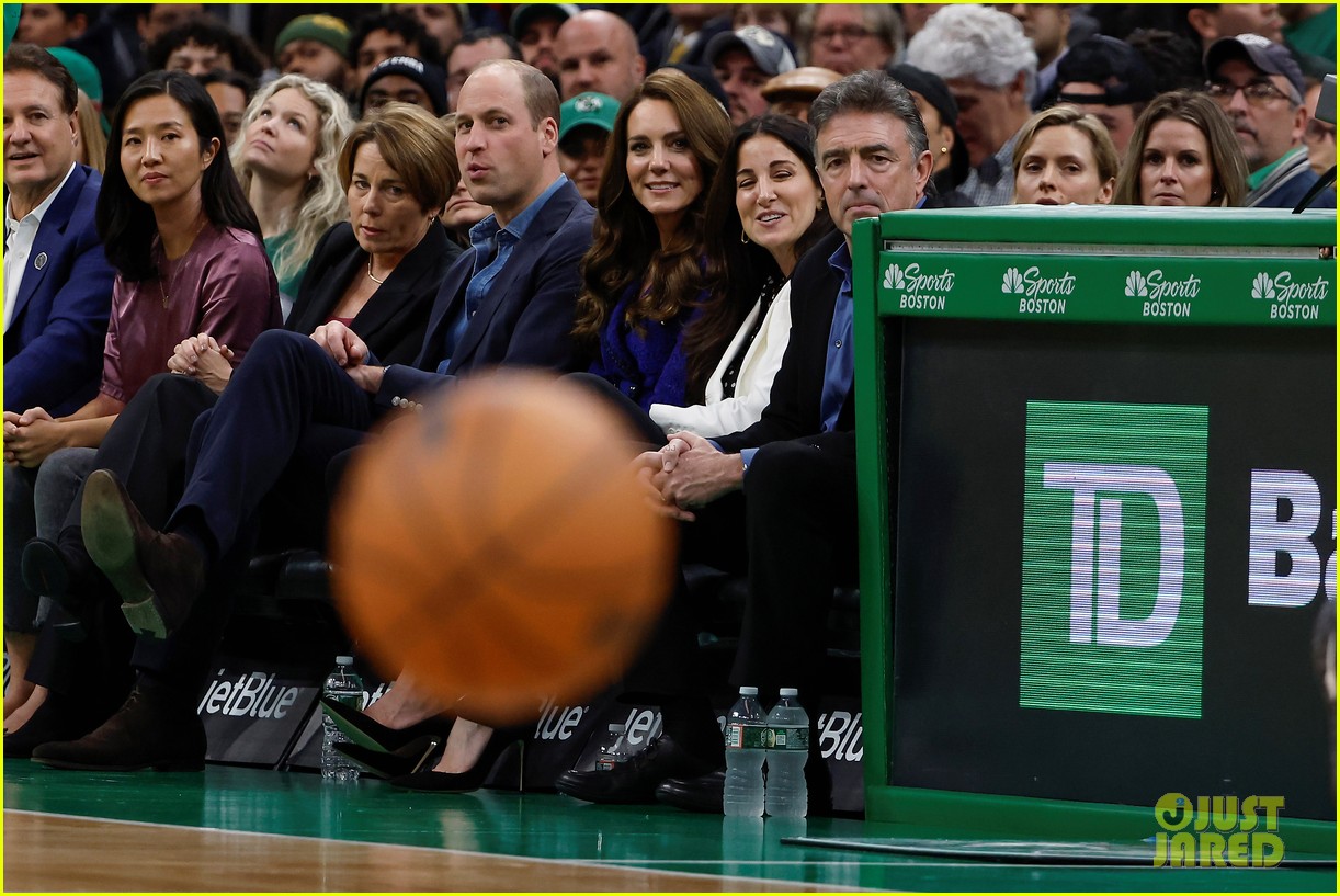 Prince William & Kate Middleton Sit Courtside at Celtics Game in Boston ...