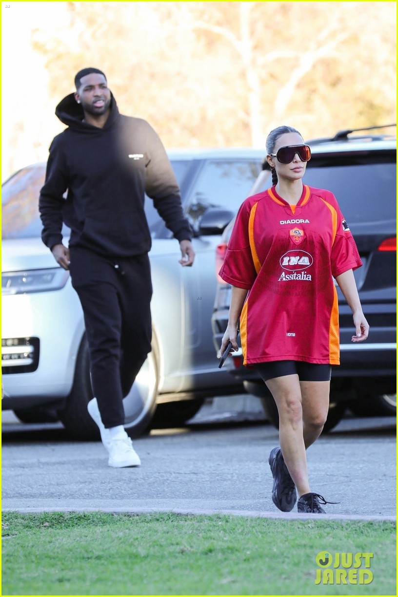Tristan Thompson Accompanies Kim Kardashian to North West's Basketball ...