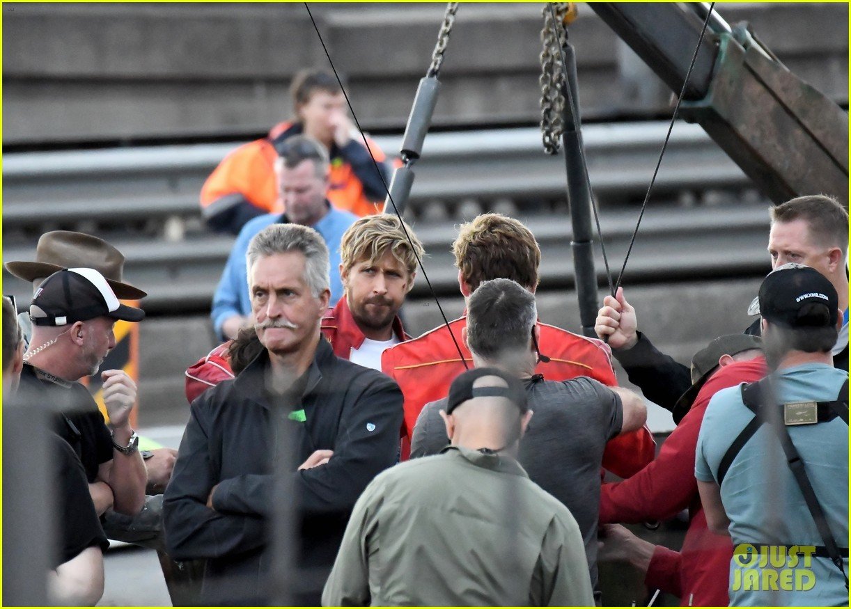 Ryan Gosling Hangs on For Dear Life While Filming 'The Fall Guy' Stunt ...