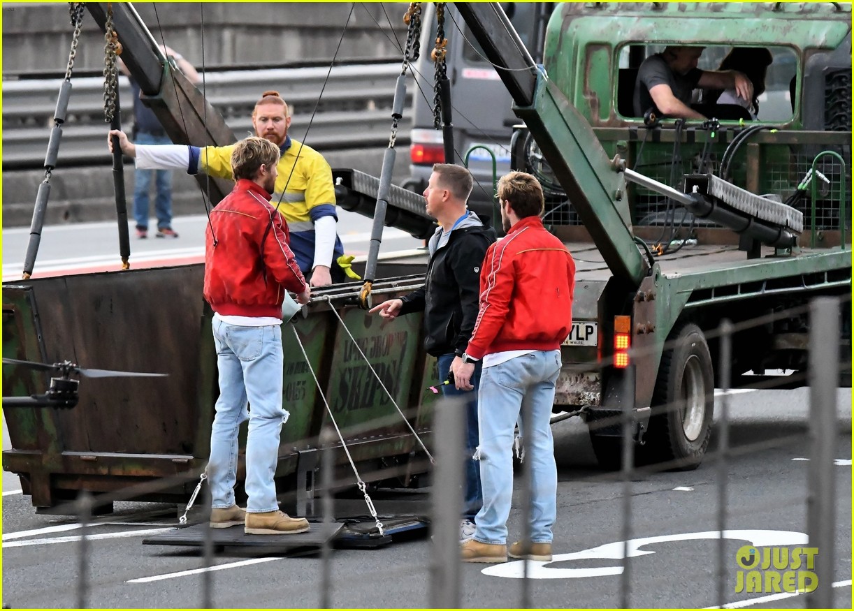 Ryan Gosling Hangs on For Dear Life While Filming 'The Fall Guy' Stunt ...