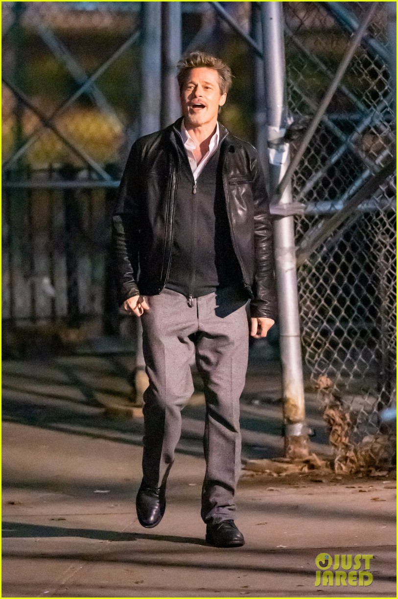 Brad Pitt Chases Down Underwear-Clad Austin Abrams on Set of 'Wolves ...