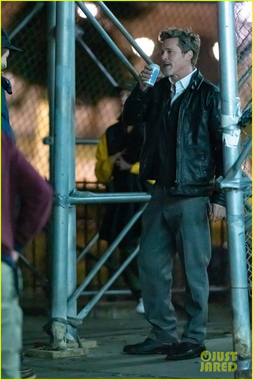 Brad Pitt Chases Down Underwear-Clad Austin Abrams on Set of 'Wolves ...