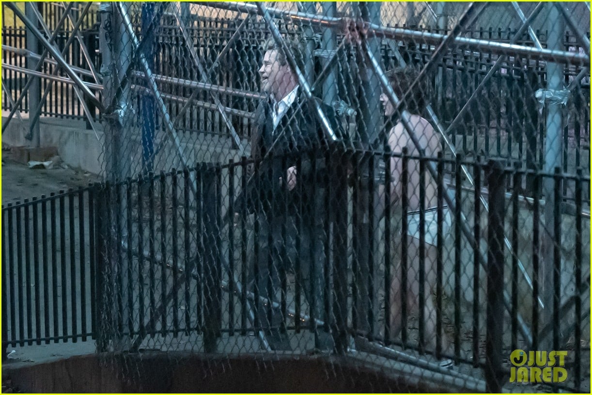 Brad Pitt Chases Down Underwear-Clad Austin Abrams on Set of 'Wolves ...