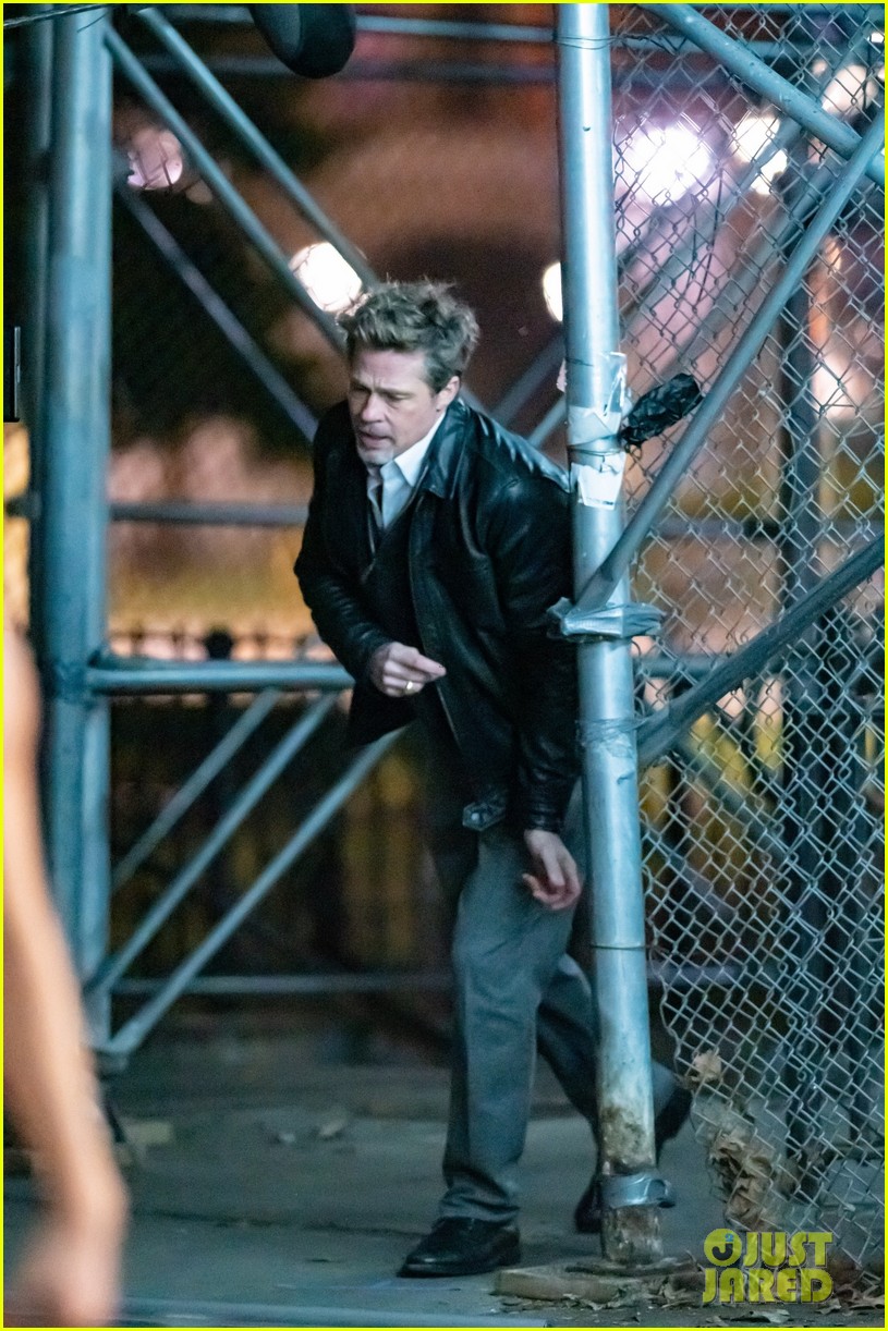 Brad Pitt Chases Down Underwear-Clad Austin Abrams on Set of 'Wolves ...