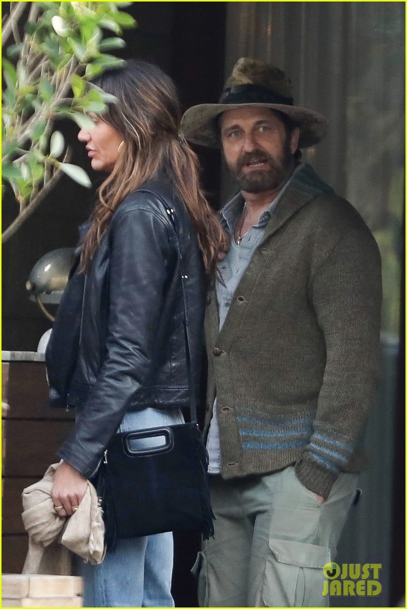 Gerard Butler Wears A Funky Hat While Out To Lunch With Morgan Brown in ...