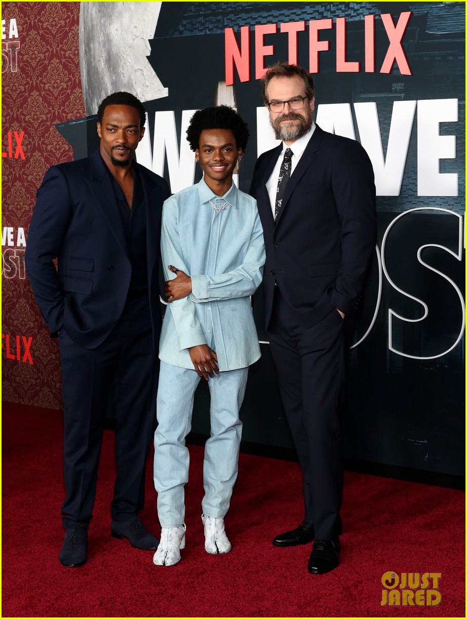 Jennifer Coolidge Joins Anthony Mackie, Jahi Winston, & David Harbour at 'We Have A Ghost ...