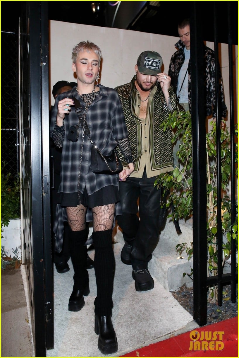 Adam Lambert & Boyfriend Oliver Gliese Hold Hands Leaving Pre-Grammys ...