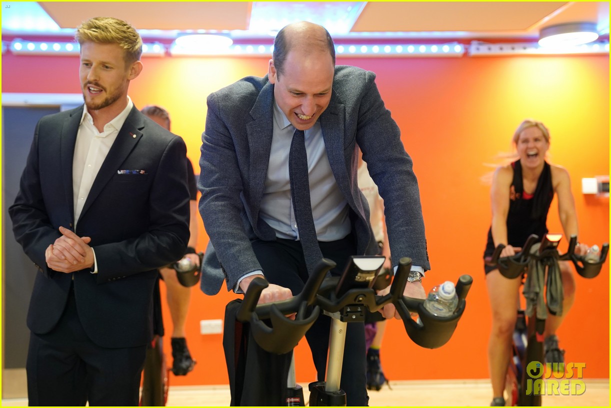 Kate Middleton Wins a Spin Bike Contest While Wearing a Skirt & Heels ...
