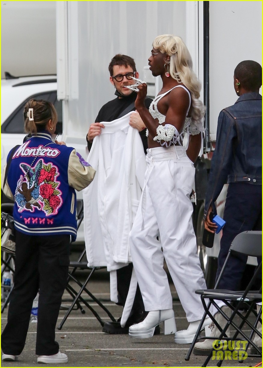 Lil Nas X Wears 4 Gender-Bending Outfits on Set of New Project ...