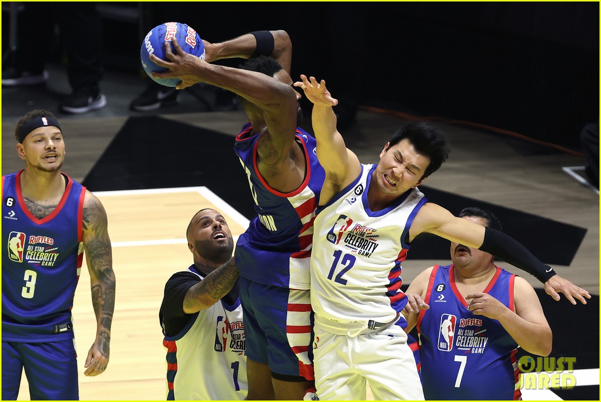 Simu Liu Slams 'Look-A-Like Cam' at NBA Celebrity All-Star Game 2023 ...