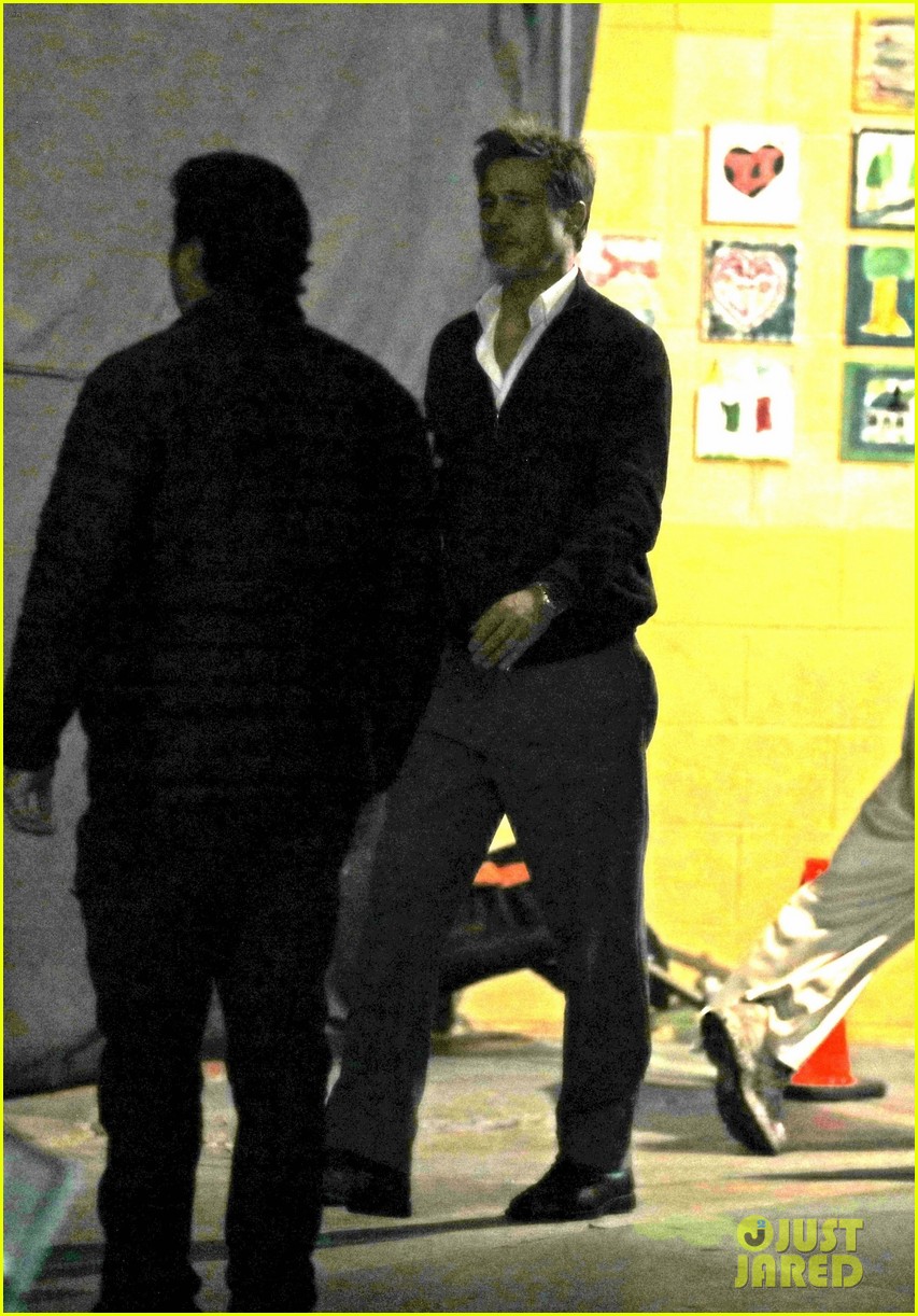 Brad Pitt & George Clooney Arrive on Set to Continue Filming 'Wolves ...