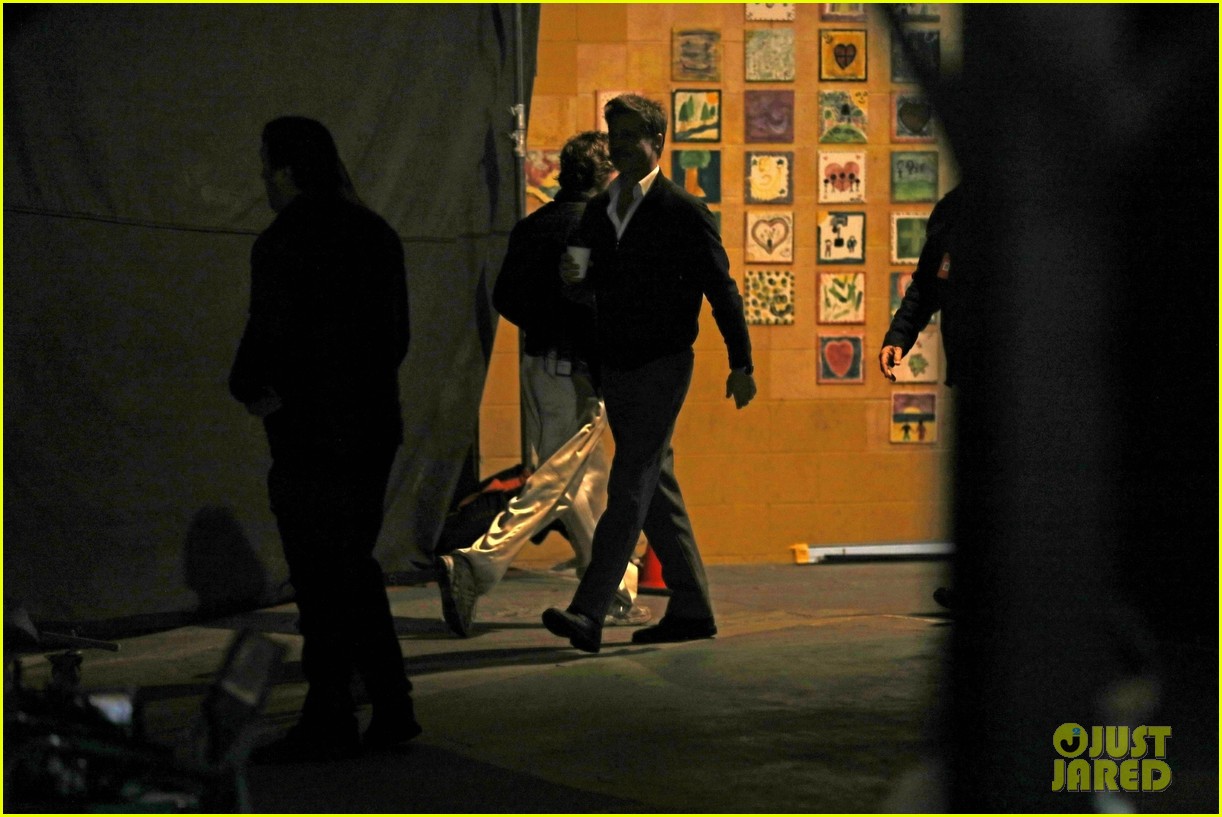 Brad Pitt & George Clooney Arrive on Set to Continue Filming 'Wolves ...