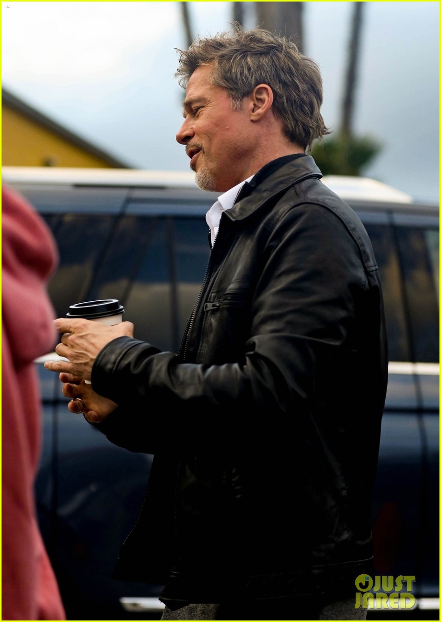 Brad Pitt & George Clooney Arrive on Set to Continue Filming 'Wolves ...