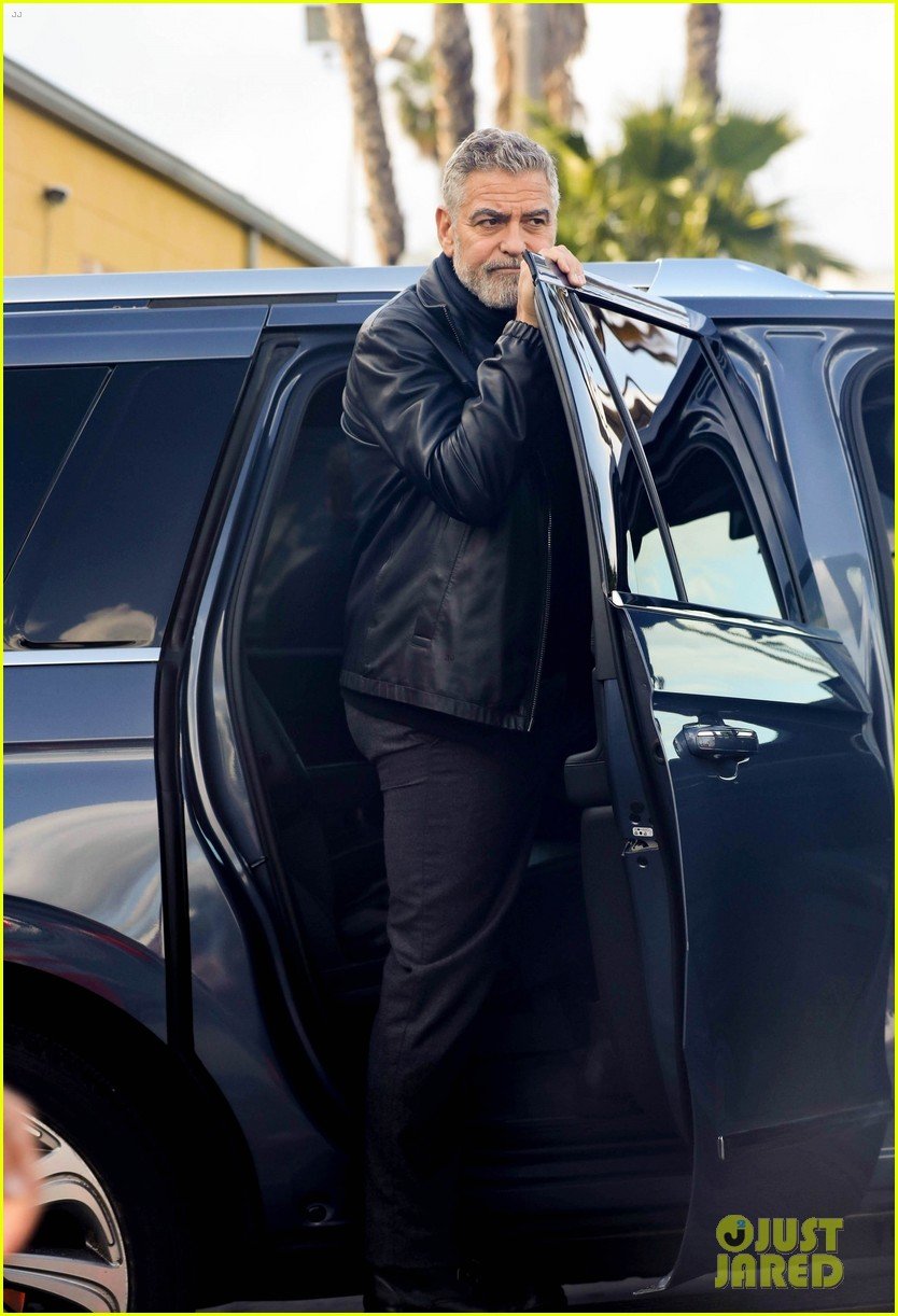 Brad Pitt & George Clooney Arrive on Set to Continue Filming 'Wolves ...