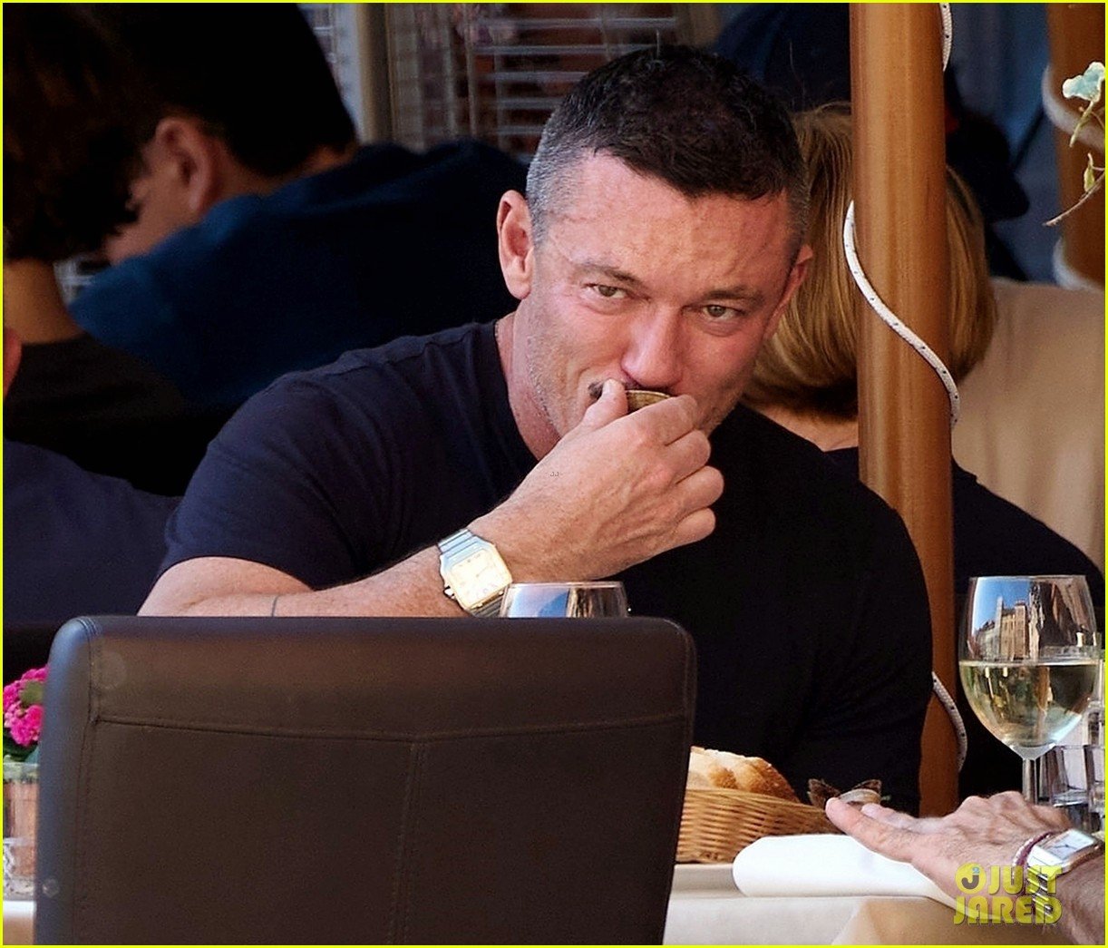 Luke Evans Spotted Sightseeing in Rome with Boyfriend Fran Tomas ...