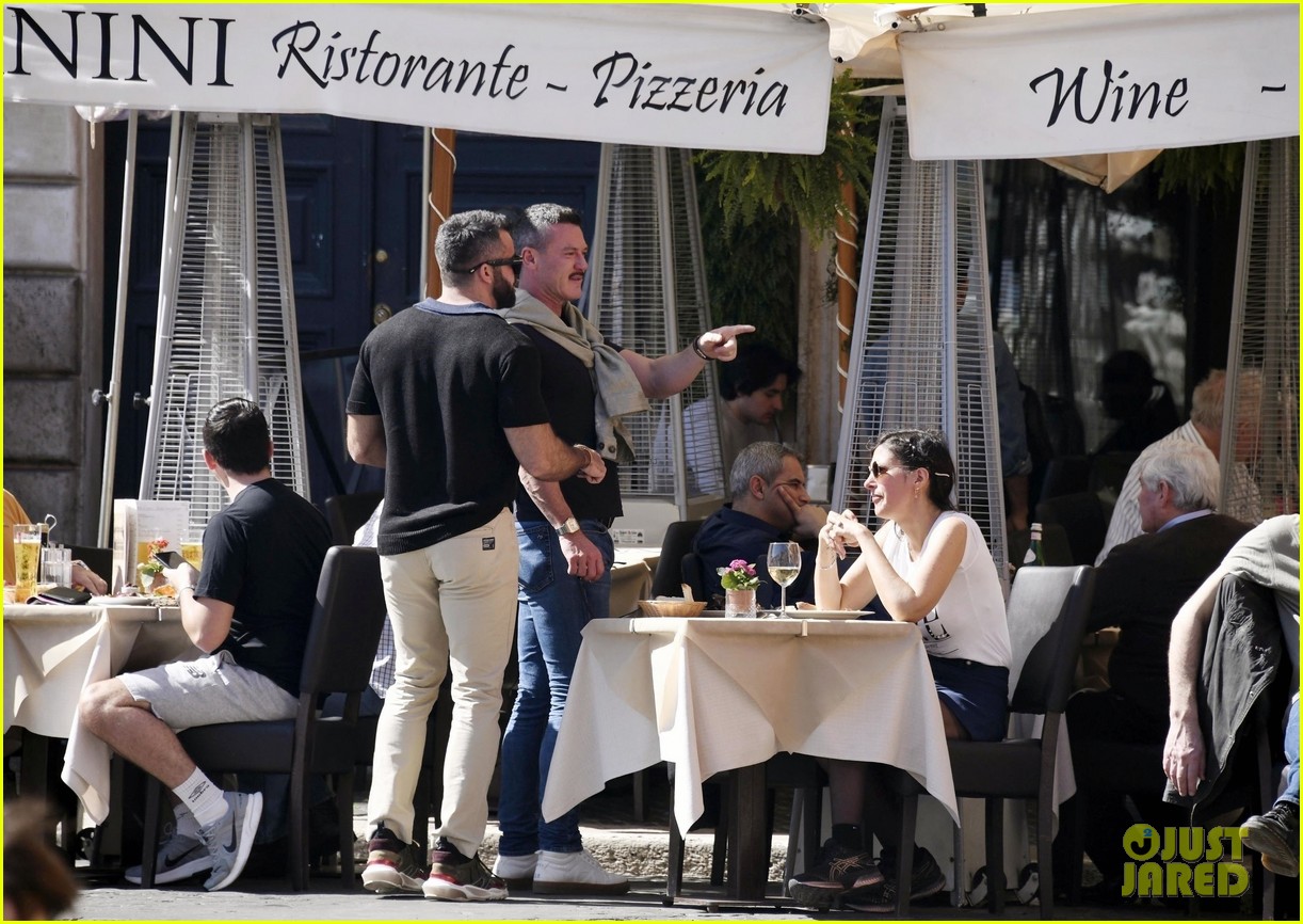 Luke Evans Spotted Sightseeing in Rome with Boyfriend Fran Tomas ...