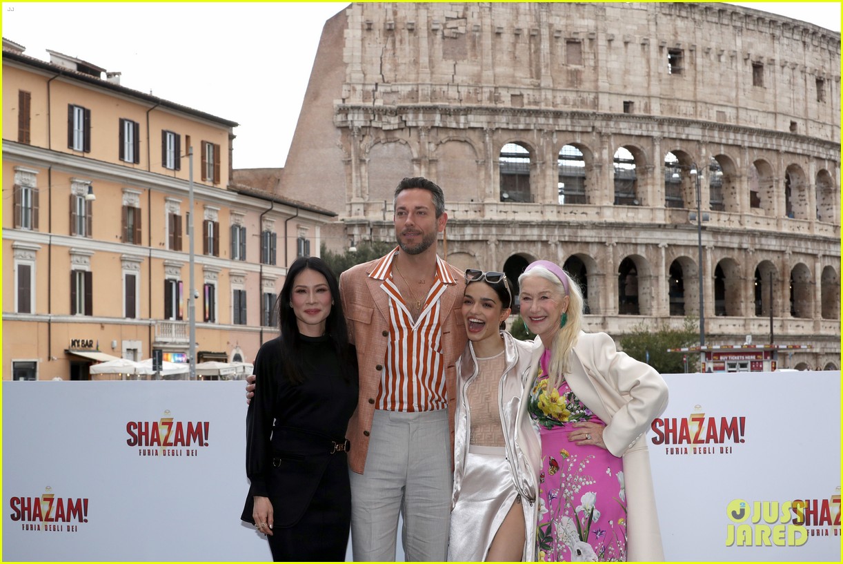 Zachary Levi Joins Lucy Liu, Rachel Zegler, & Helen Mirren at 'Shazam! Fury of the Gods ...
