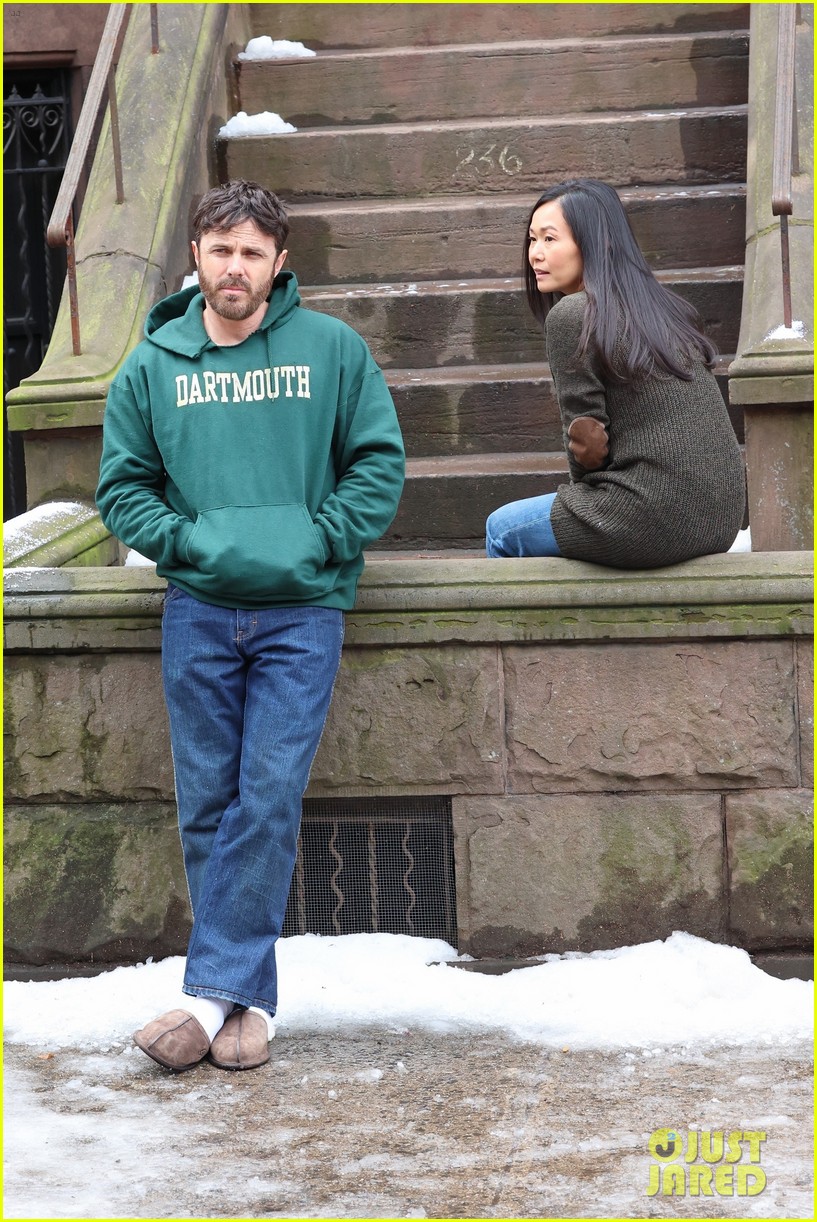 Casey Affleck & Hong Chau Enjoy a Moment Together While Filming 'The ...