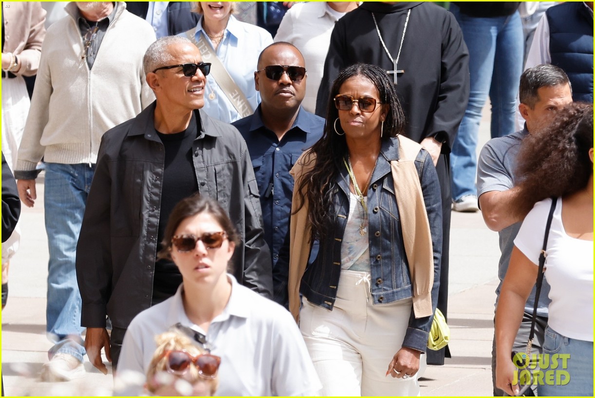 Barack & Michelle Obama Visit Montserrat Monastery in Spain While on ...