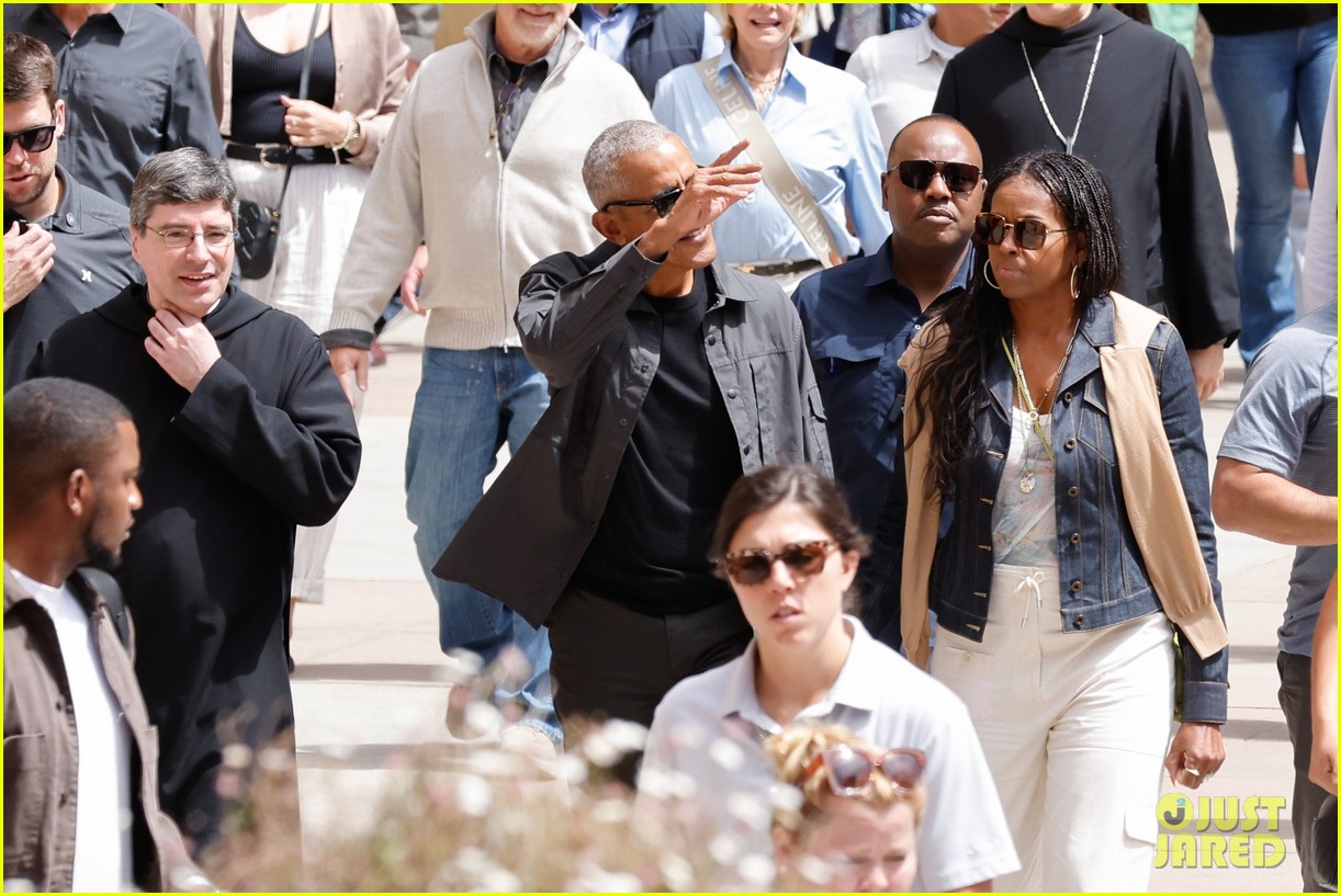 Barack & Michelle Obama Visit Montserrat Monastery in Spain While on ...