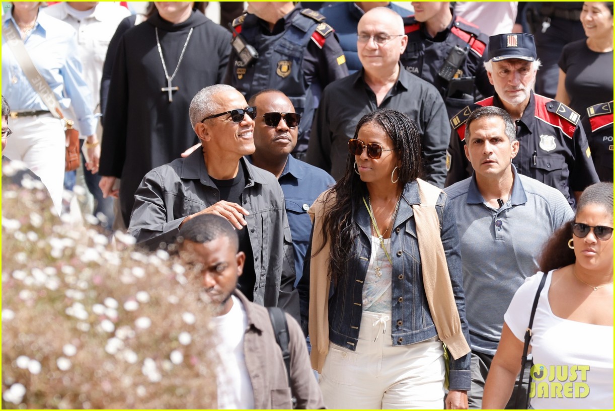 Barack & Michelle Obama Visit Montserrat Monastery in Spain While on ...