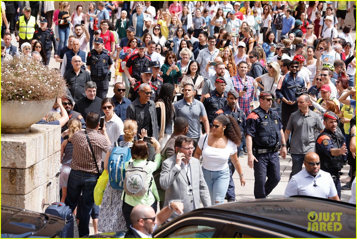 Barack & Michelle Obama Visit Montserrat Monastery in Spain While on ...