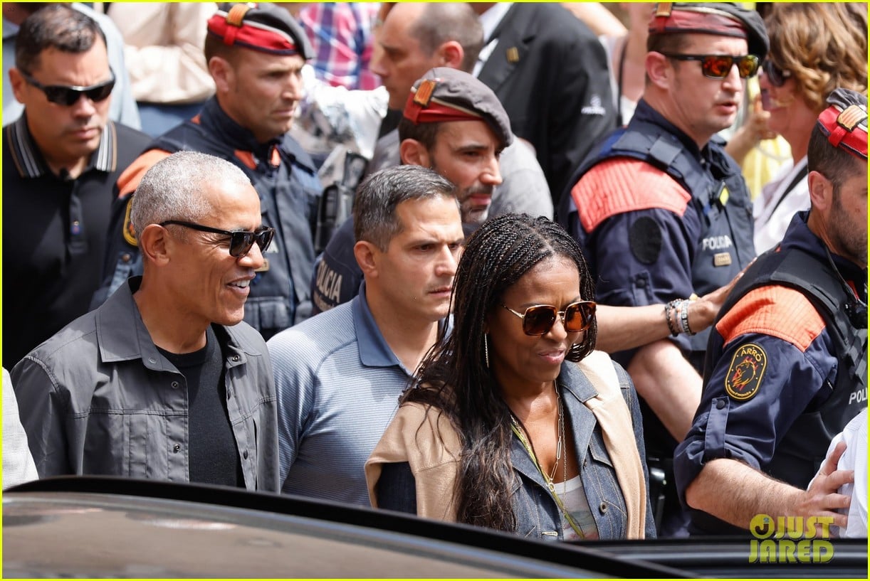 Barack & Michelle Obama Visit Montserrat Monastery in Spain While on ...