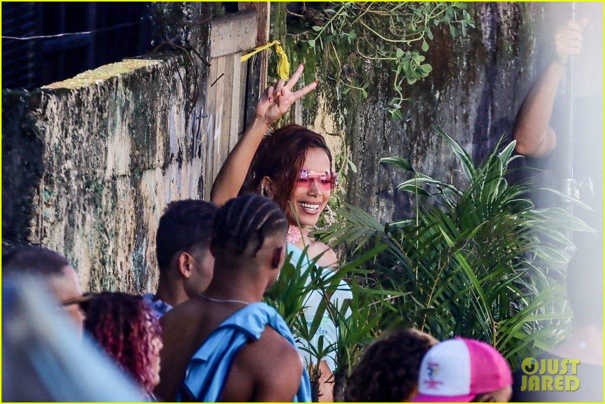 Anitta Bares Her Butt in Rainbow Bright Look, Wears Sheer Top Over ...