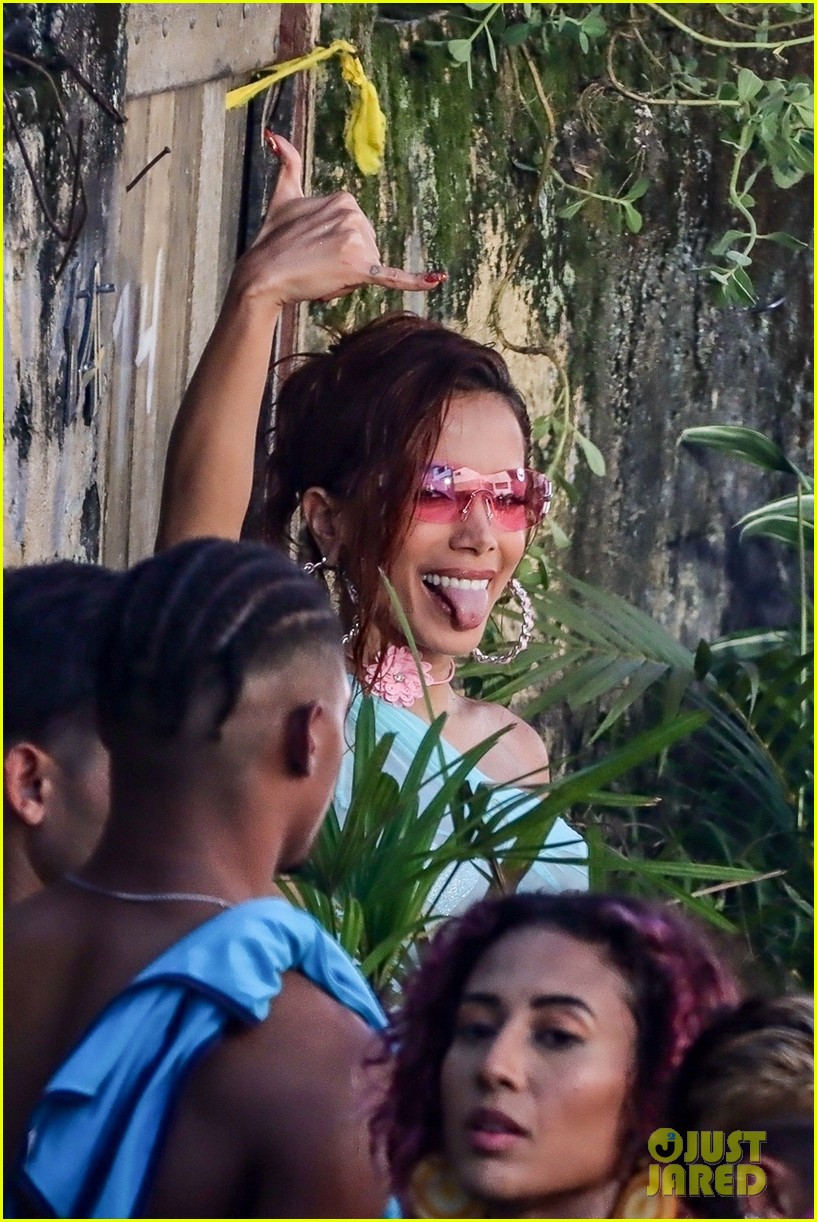 Anitta Bares Her Butt in Rainbow Bright Look, Wears Sheer Top Over ...