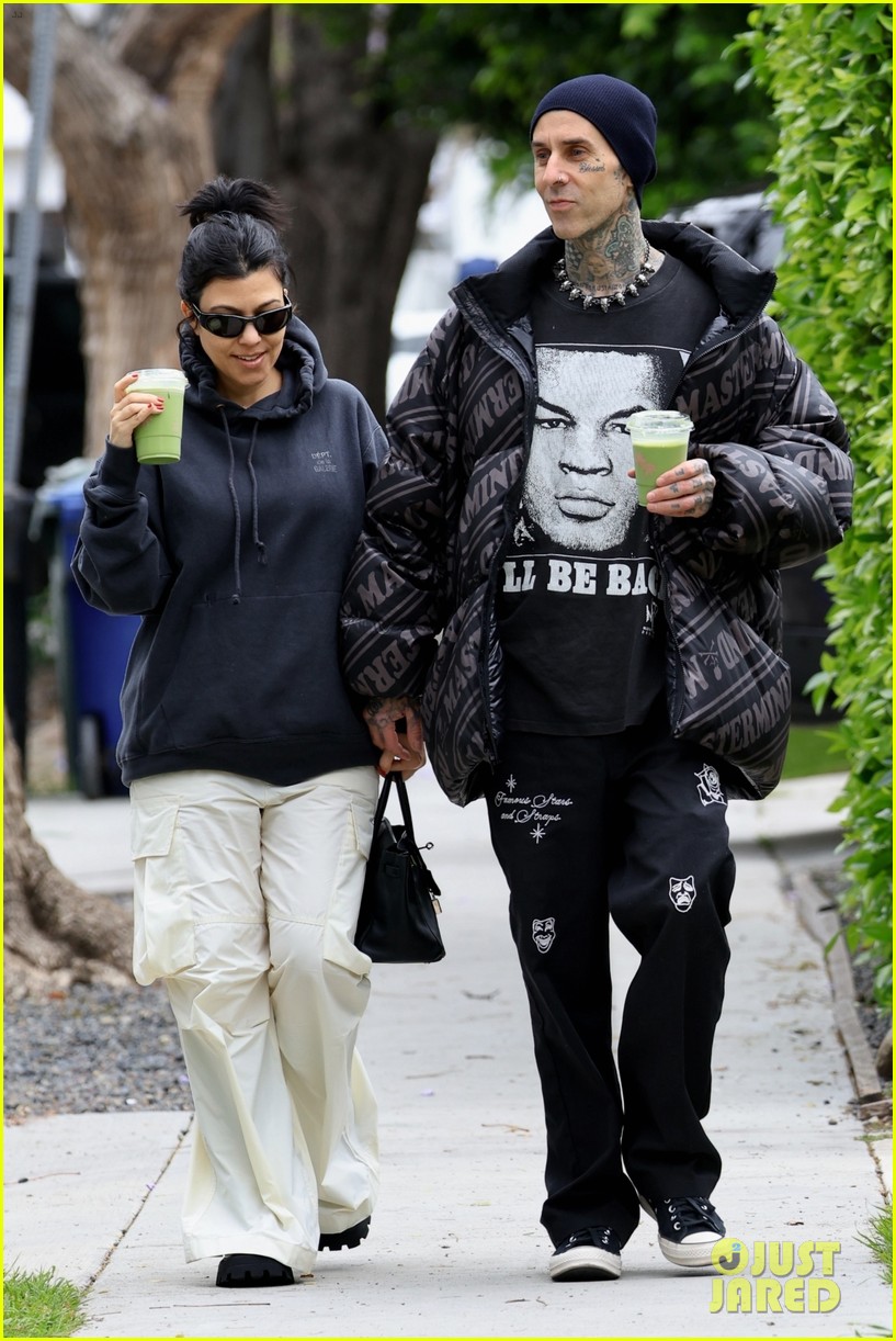 Kourtney Kardashian & Travis Barker Keep Close on Matcha Run in L.A ...