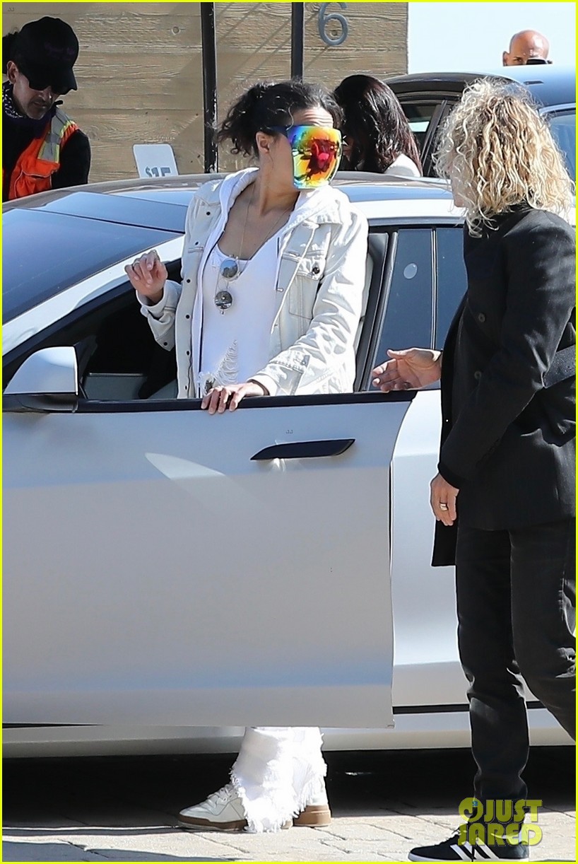 Michelle Rodriguez Covers Most of Her Face in a Colorful Shield While ...