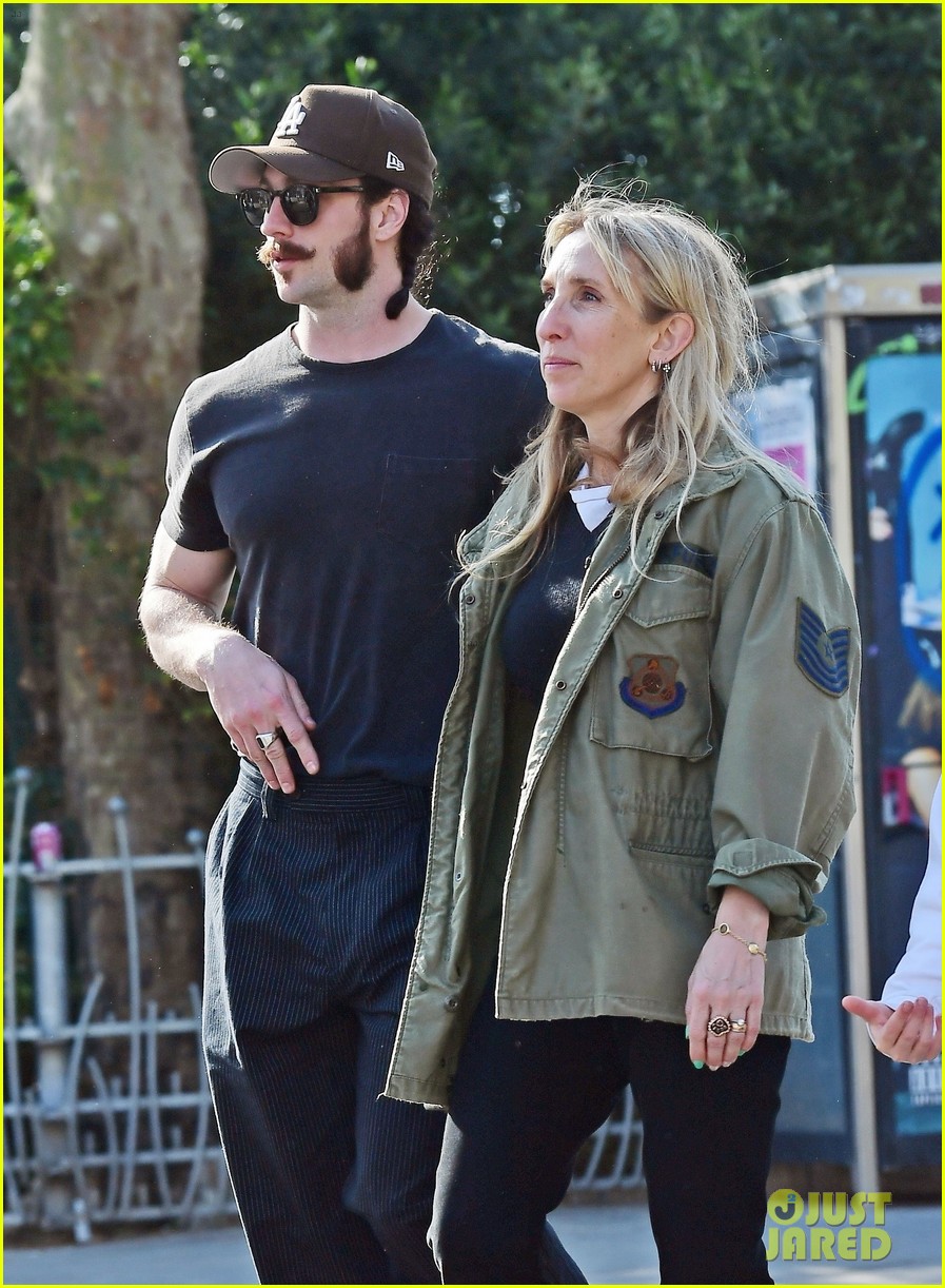 Aaron Taylor-Johnson Sports Handlebar Mustache & Beard Chops During Day ...