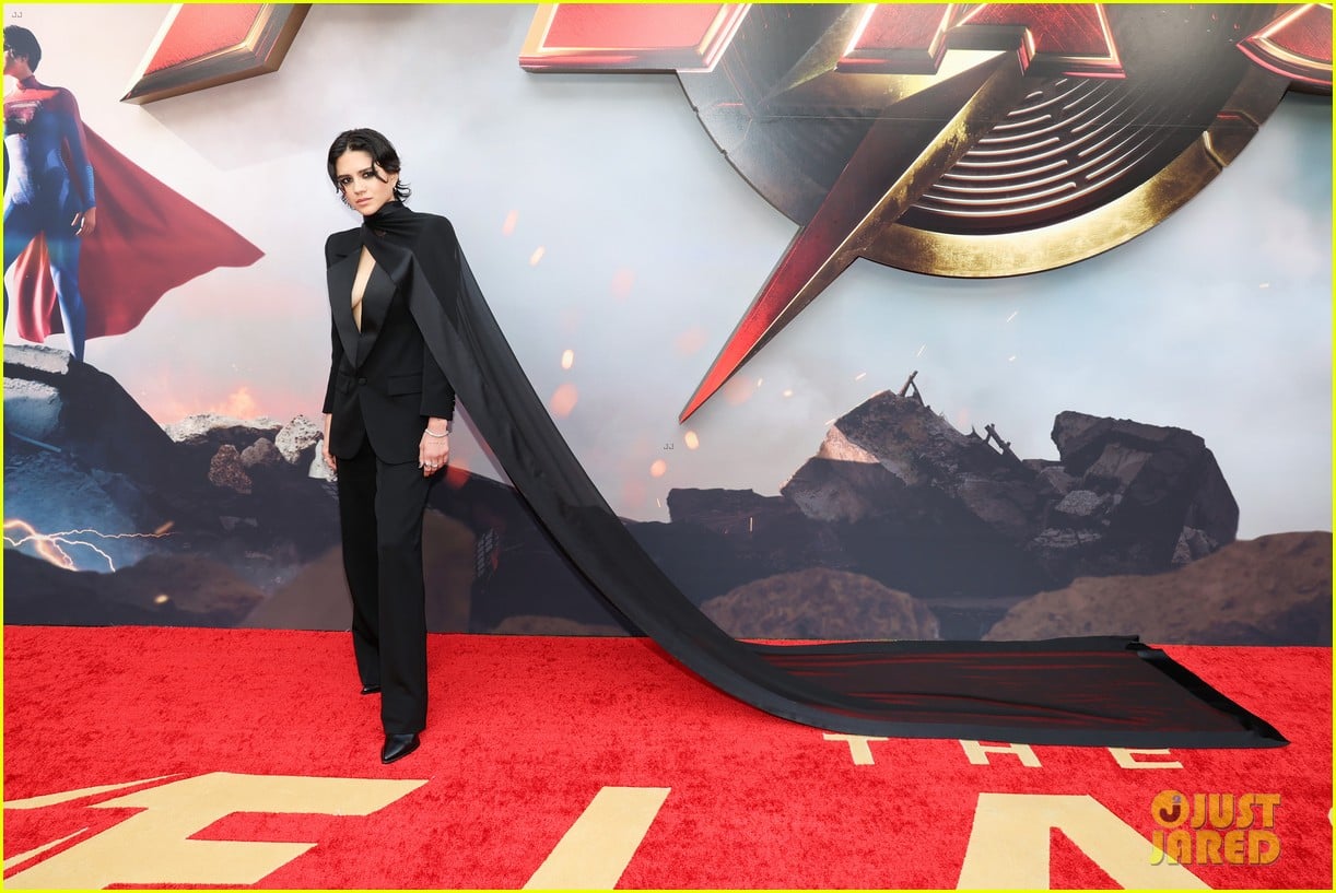 Sasha Calle Wears a Chic Superhero Cape to 'The Flash' Premiere with ...