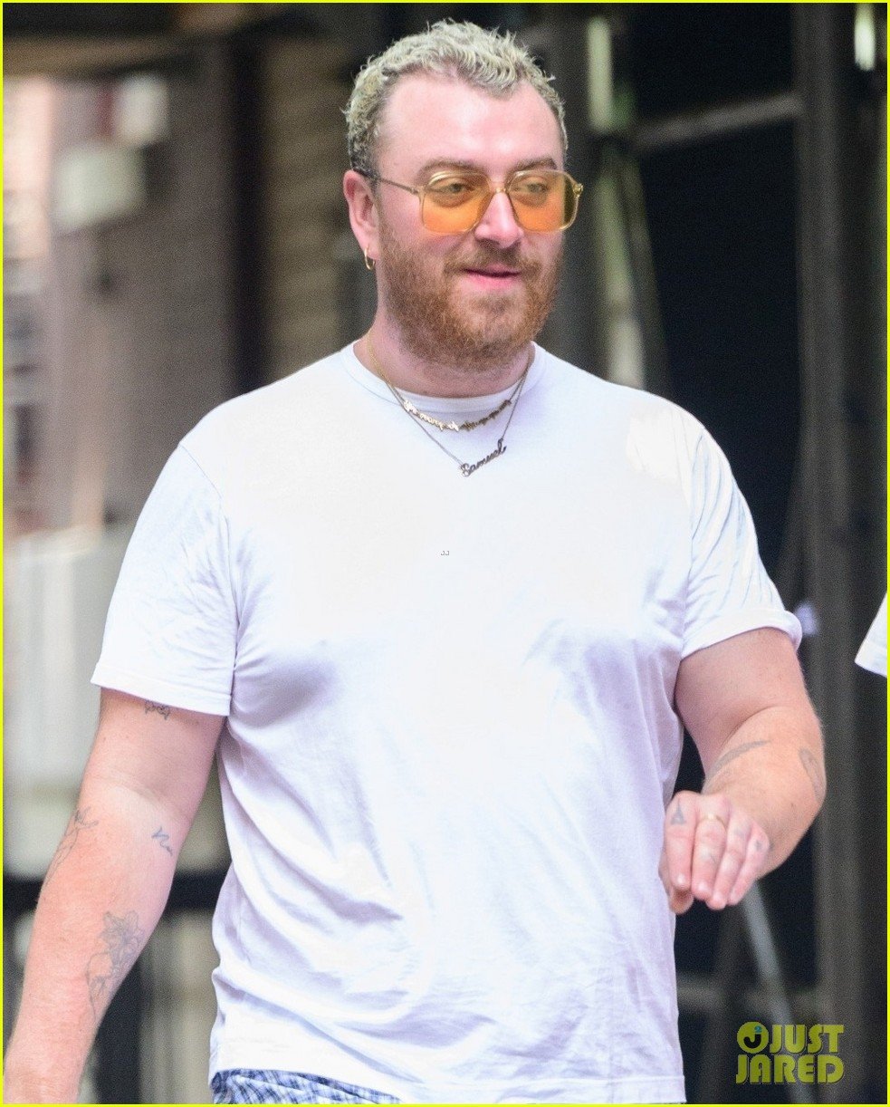 Sam Smith & Partner Christian Cowan Wear Matching Outfit During Morning ...