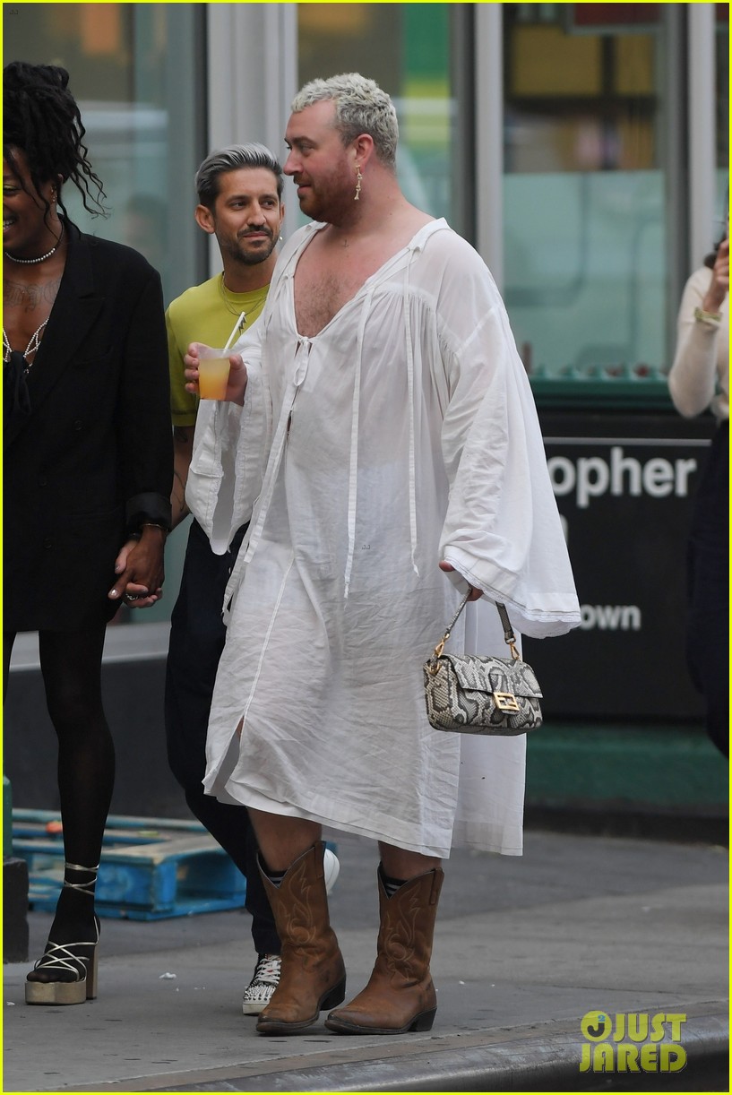 Sam Smith Flashes Their Underwear During Afternoon Out With Friends ...