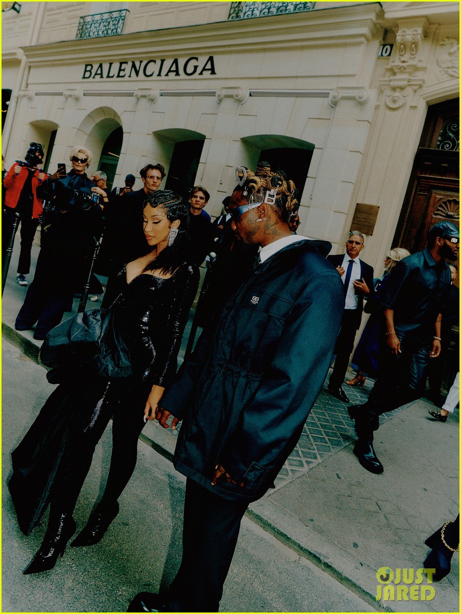 Cardi B & Offset Hold Hands & Rock Two Different Looks For Balenciaga ...