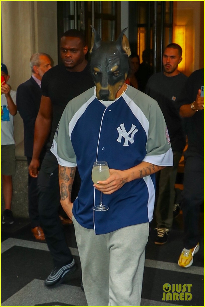 Drake Wears a Rottweiler Mask While Arriving to Concert in New York ...