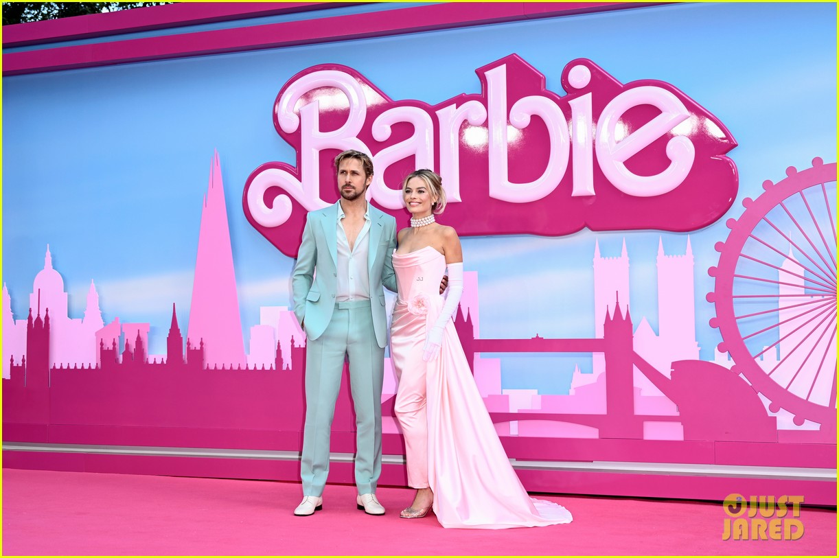 Margot Robbie Wows at 'Barbie' London Premiere, Dresses as Enchanted ...