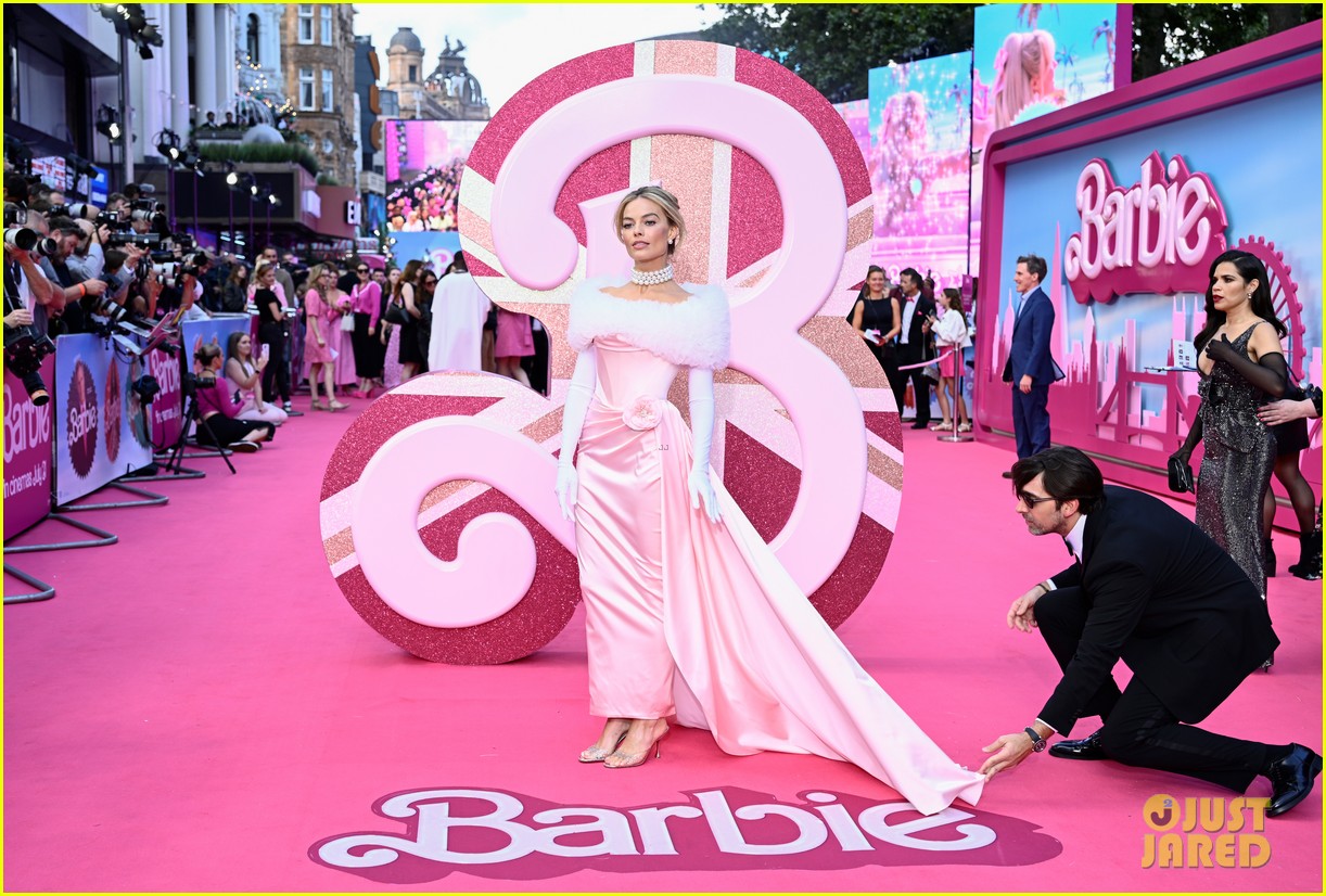 Margot Robbie Wows at 'Barbie' London Premiere, Dresses as Enchanted ...