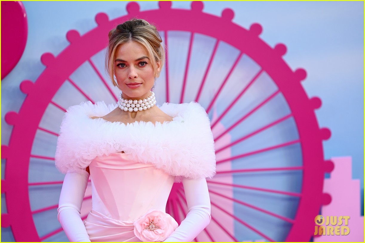 Margot Robbie Wows at 'Barbie' London Premiere, Dresses as Enchanted ...