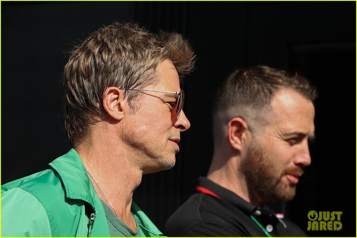 The Exact Green Jacket Brad Pitt Wore to F1 Grand Prix Is 68% Off Right ...